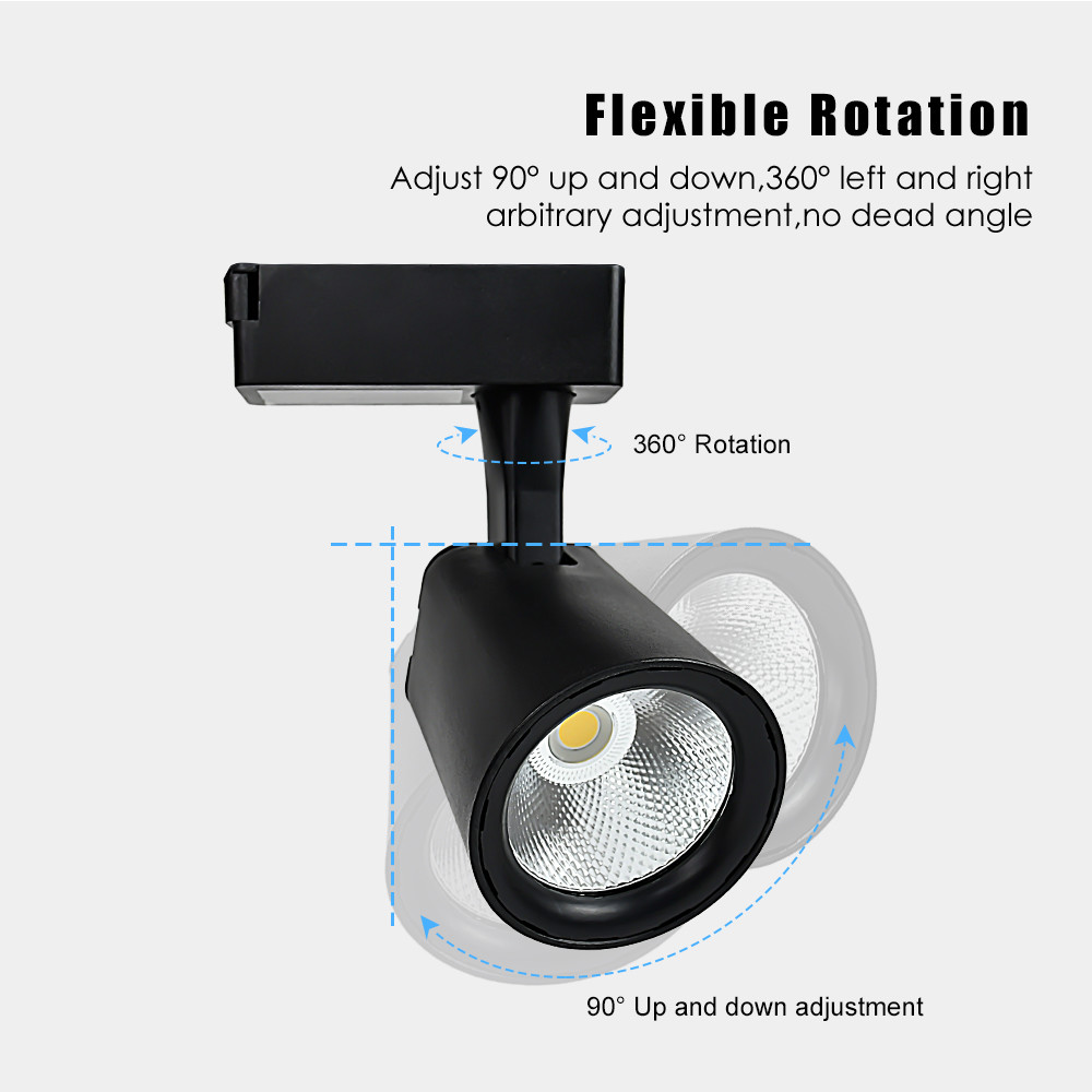 Spotlight Track LED Komersial Lampu Track COB yang Dipasang di ...